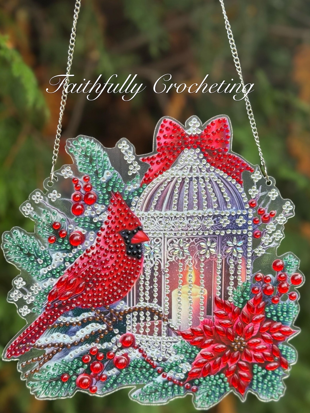 Cardinal Sun Catcher, Room Decor, Cardinal Window Sun Catcher ...