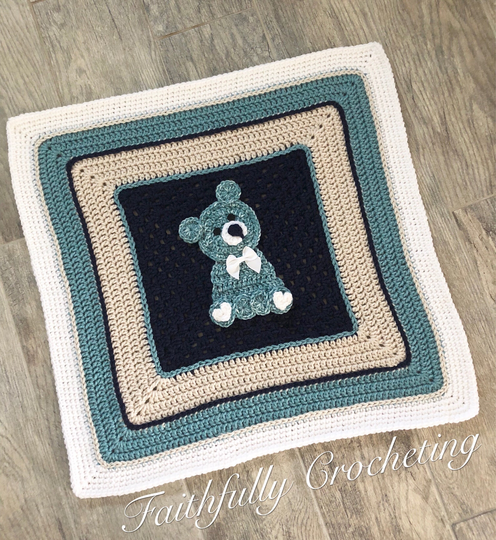 Bear Blanket Stroller Blanket Baby Blanket Bear Appliqué - Etsy