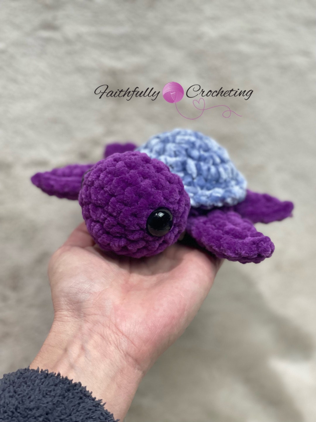 Crocheted Turtle, Turtle Plushie, Plush Baby Turtle, Ready to Ship ...