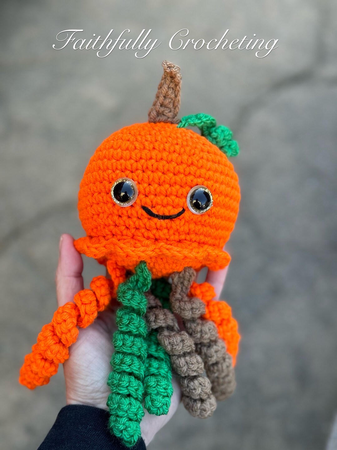 Pumpkin Jellyfish, Crocheted Jellyfish, Ready to Ship, Jellyfish ...