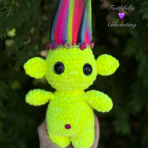 Neon Troll, Plush Troll, Neon Yellow Troll, Plushie, Ready to Ship ...