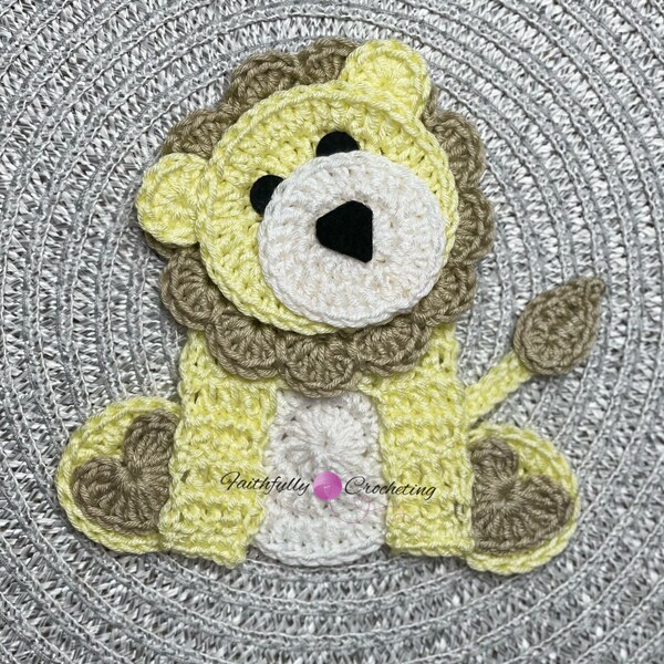 Lion Applique - Etsy