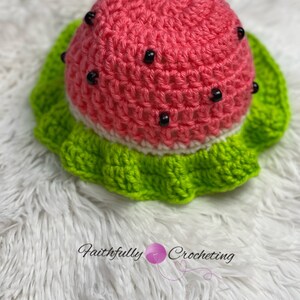 Newborn Watermelon Hat, Pink Watermelon Beanie, Photo Prop, Baby Shower ...