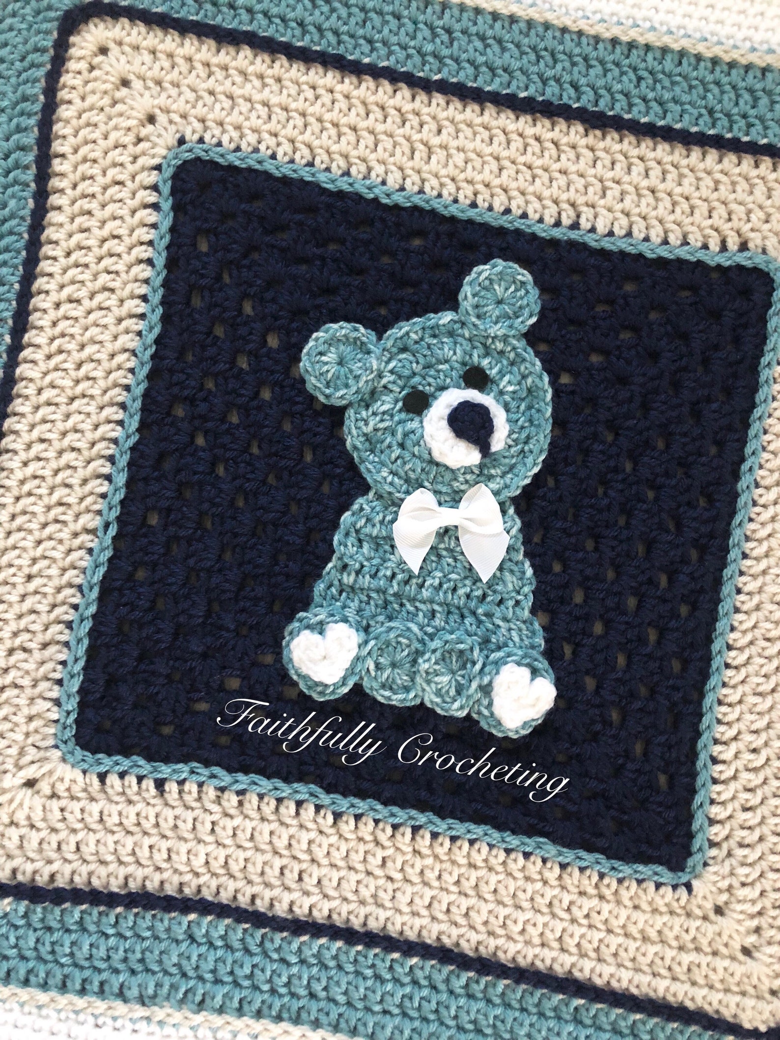 Bear Blanket Stroller Blanket Baby Blanket Bear Appliqué - Etsy