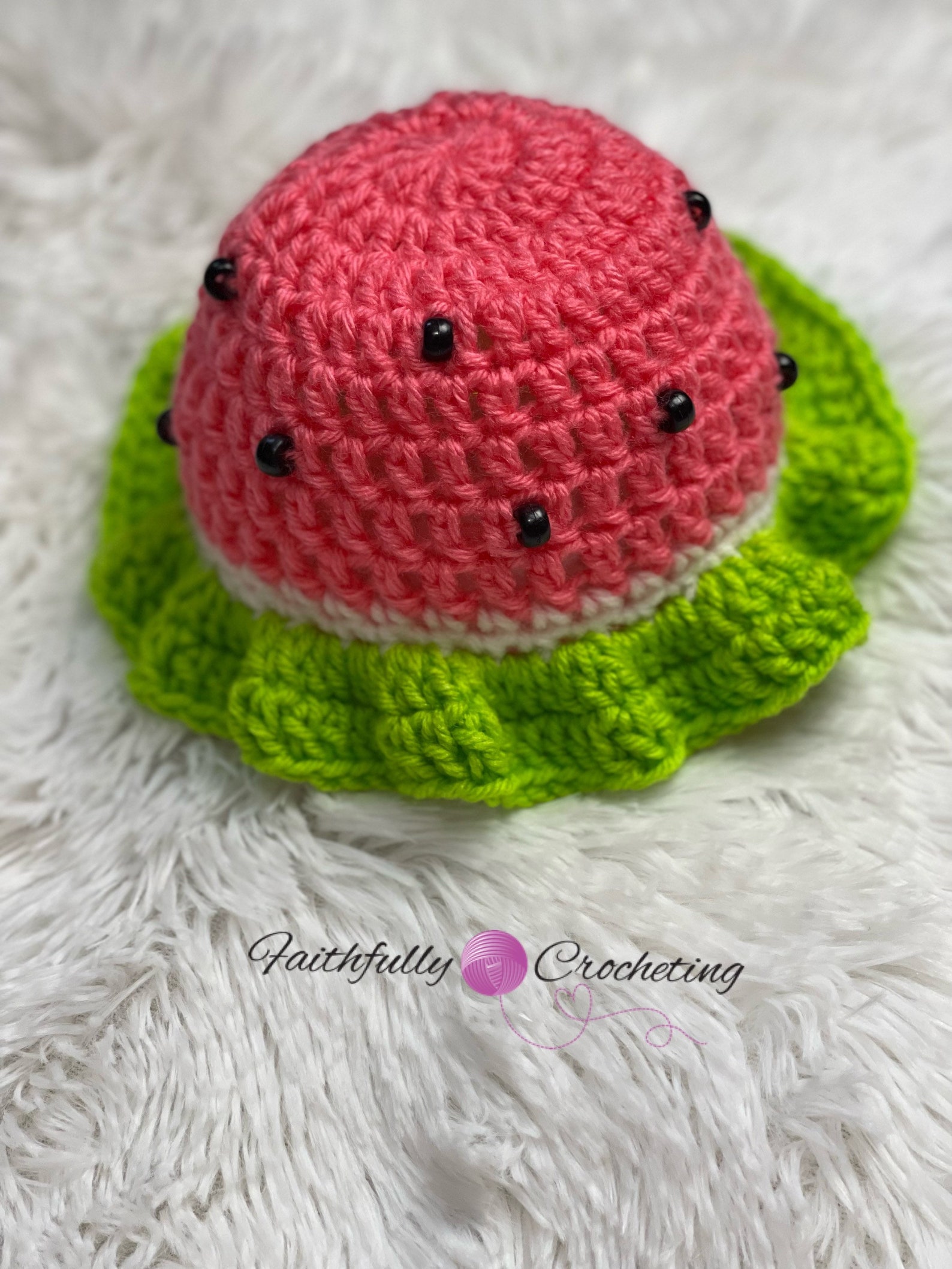 Newborn Watermelon Hat, Pink Watermelon Beanie, Photo Prop, Baby Shower ...