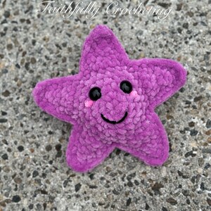 Crocheted Starfish, Starfish Plushie, Plush Smiling Starfish , Ready to ...