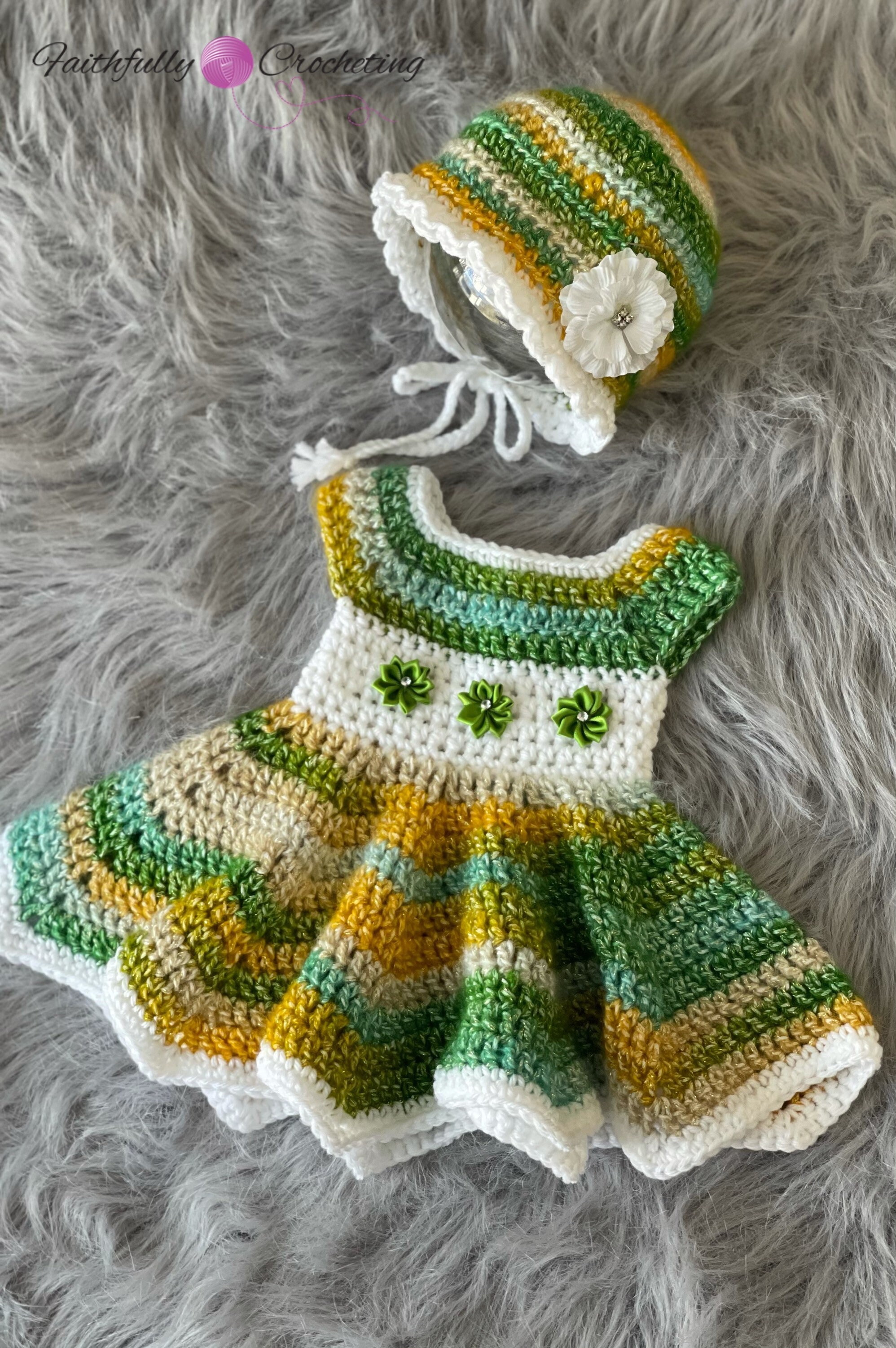 Newborn Dress, Matching Bonnet, Coming Home Outfit, Newborn Girl ...