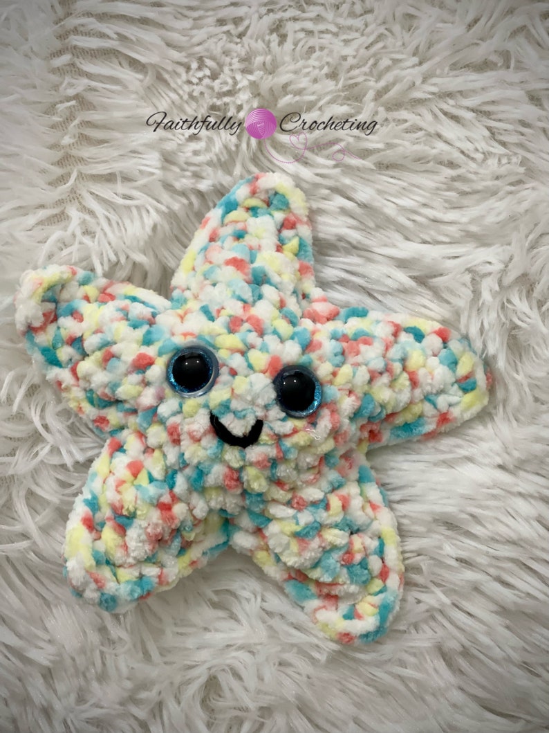 Crocheted Starfish, Starfish Plushie, Plush Starfish M, Ready to Ship ...