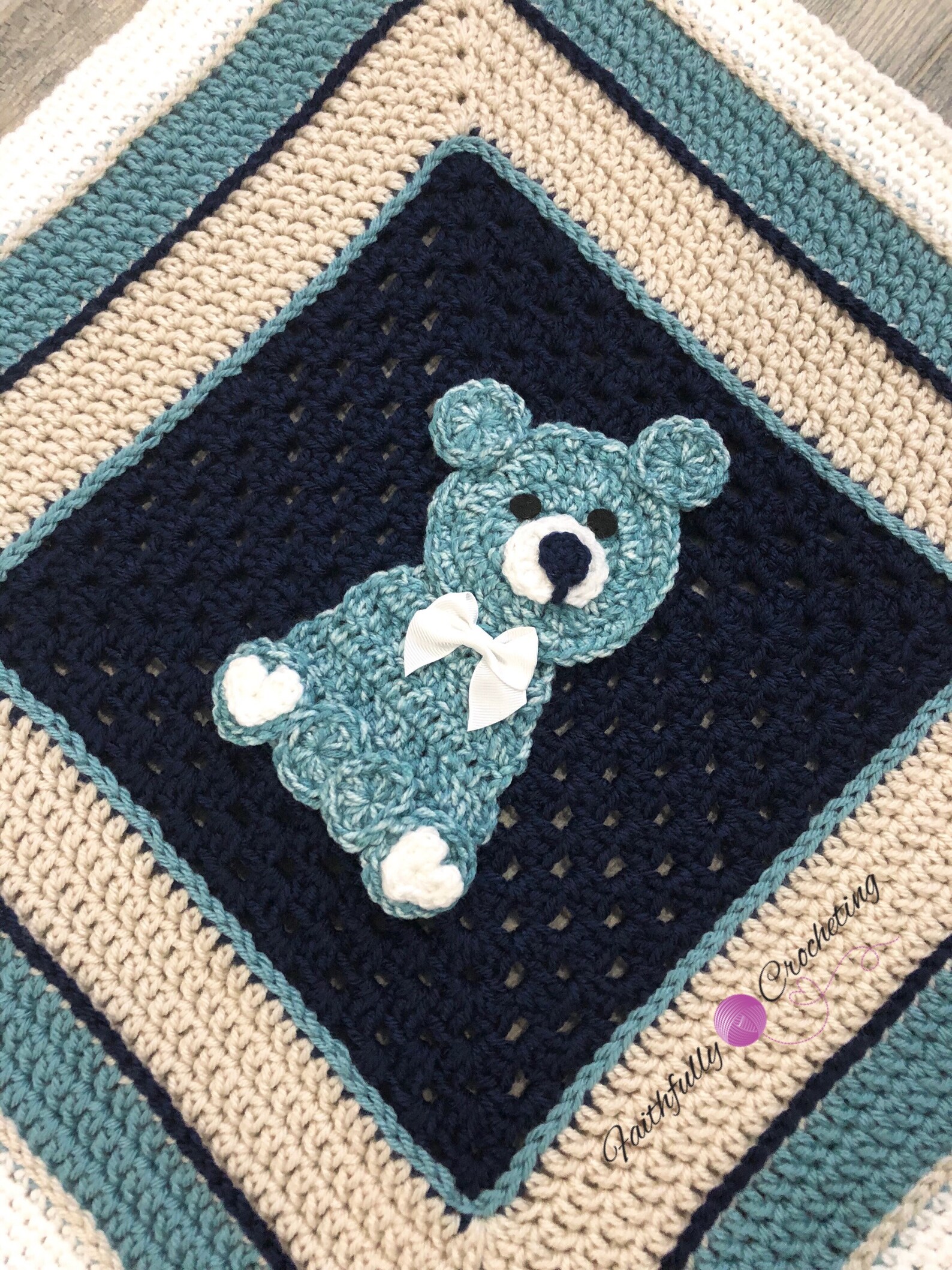 Bear Blanket Stroller Blanket Baby Blanket Bear Appliqué - Etsy