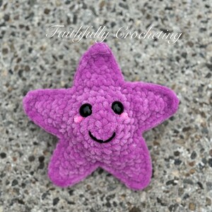 Crocheted Starfish, Starfish Plushie, Plush Smiling Starfish , Ready to ...