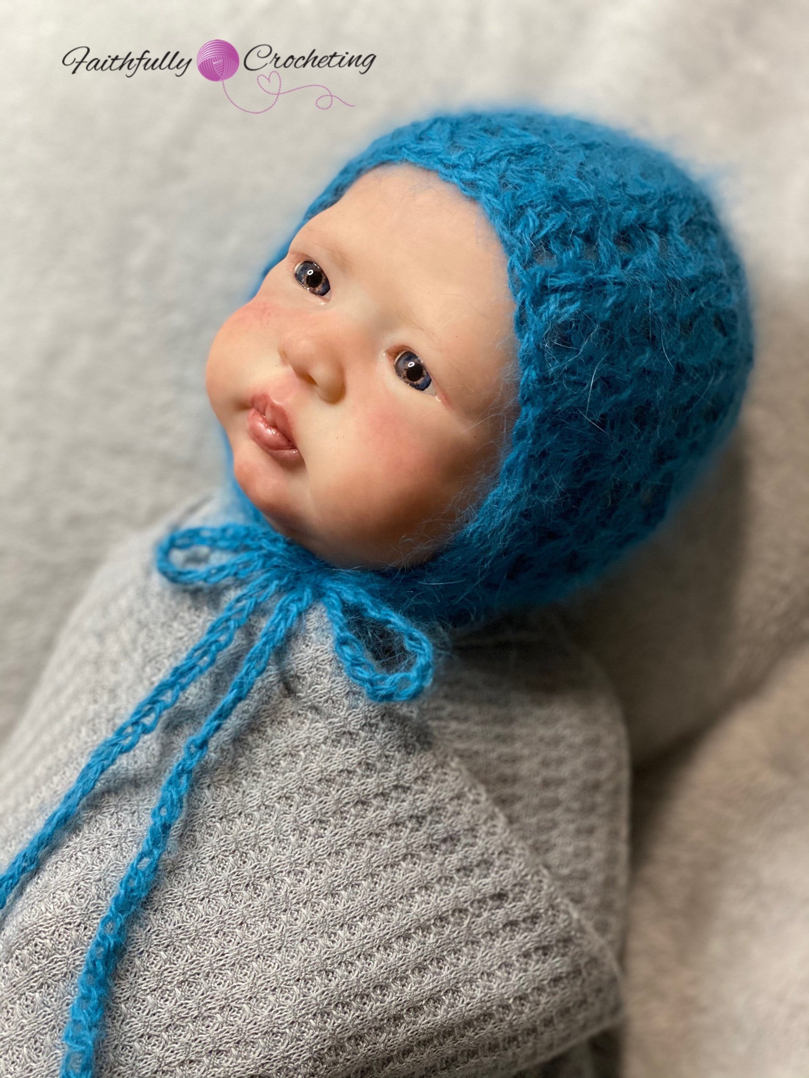 Newborn Bonnet... Angora Bonnet.. Photography Prop.. Ready to - Etsy