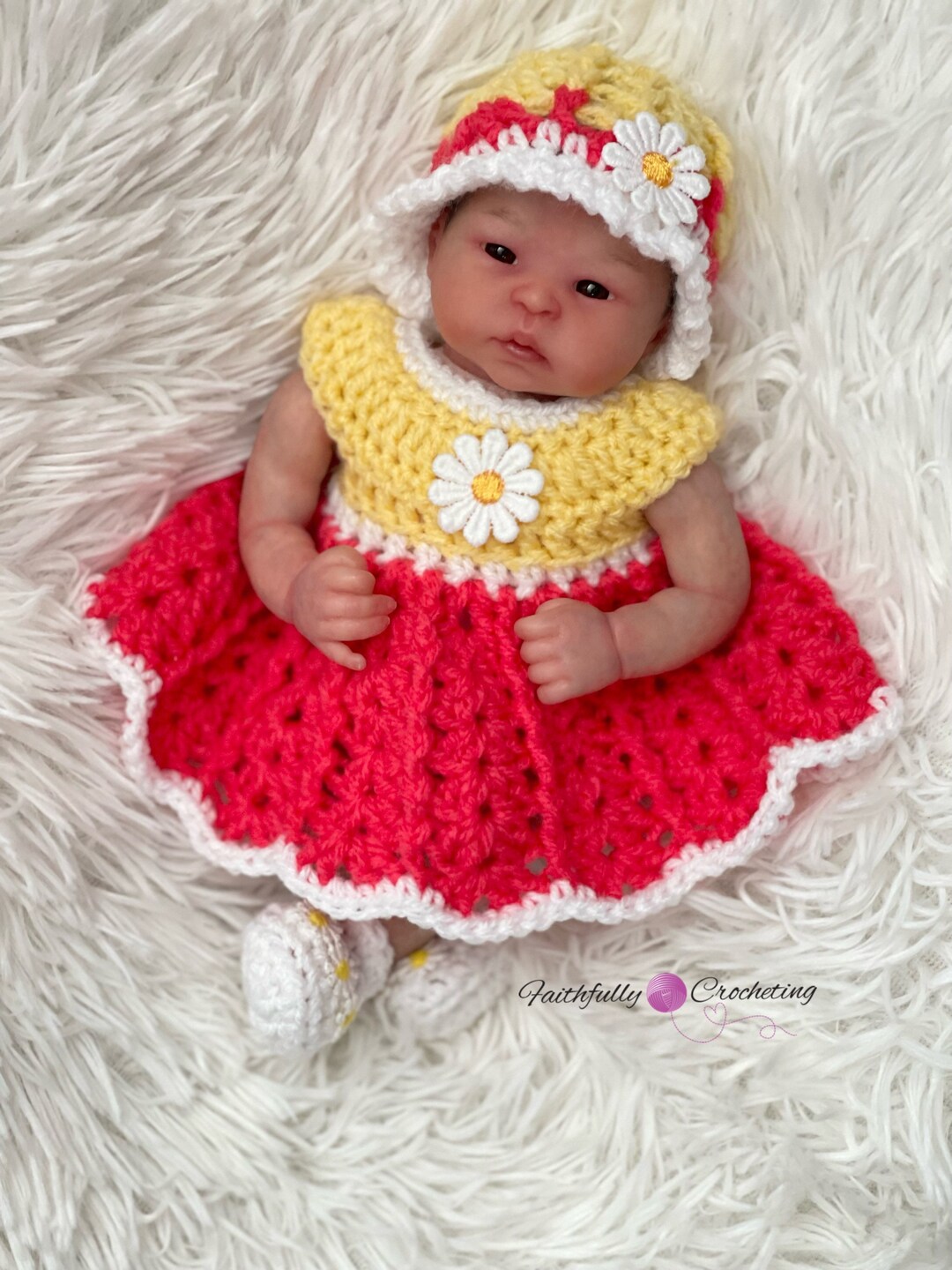 Micro Mini Reborn Outfit, Reborn Dress, Doll Dress Set, Coral Outfit ...