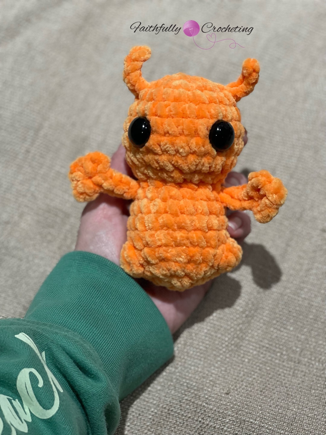 Baby Alien, Plush Alien, Orange Plush Alien, Ready to Ship - Etsy