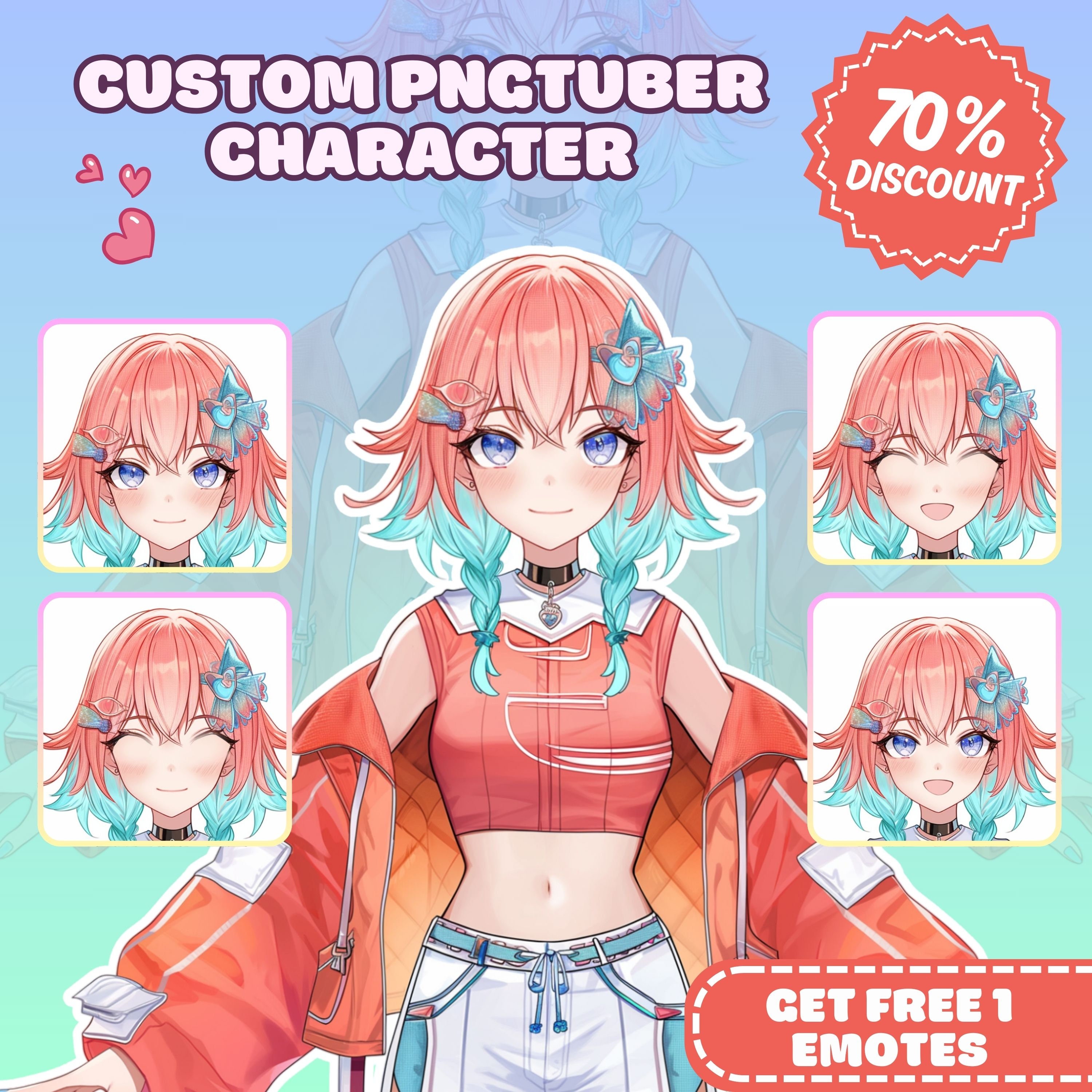 Custom Pngtuber, Pngtuber Character, Pngtuber Design, Pngtuber Live ...