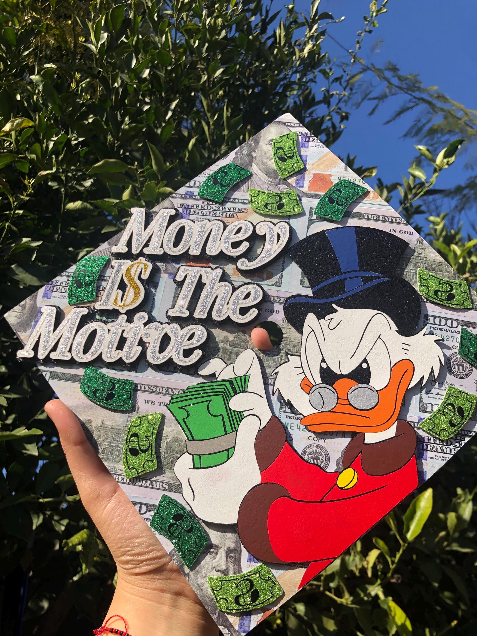3D Uncle Scrooge “money is the Motive” Graduation Cap Topper - Etsy