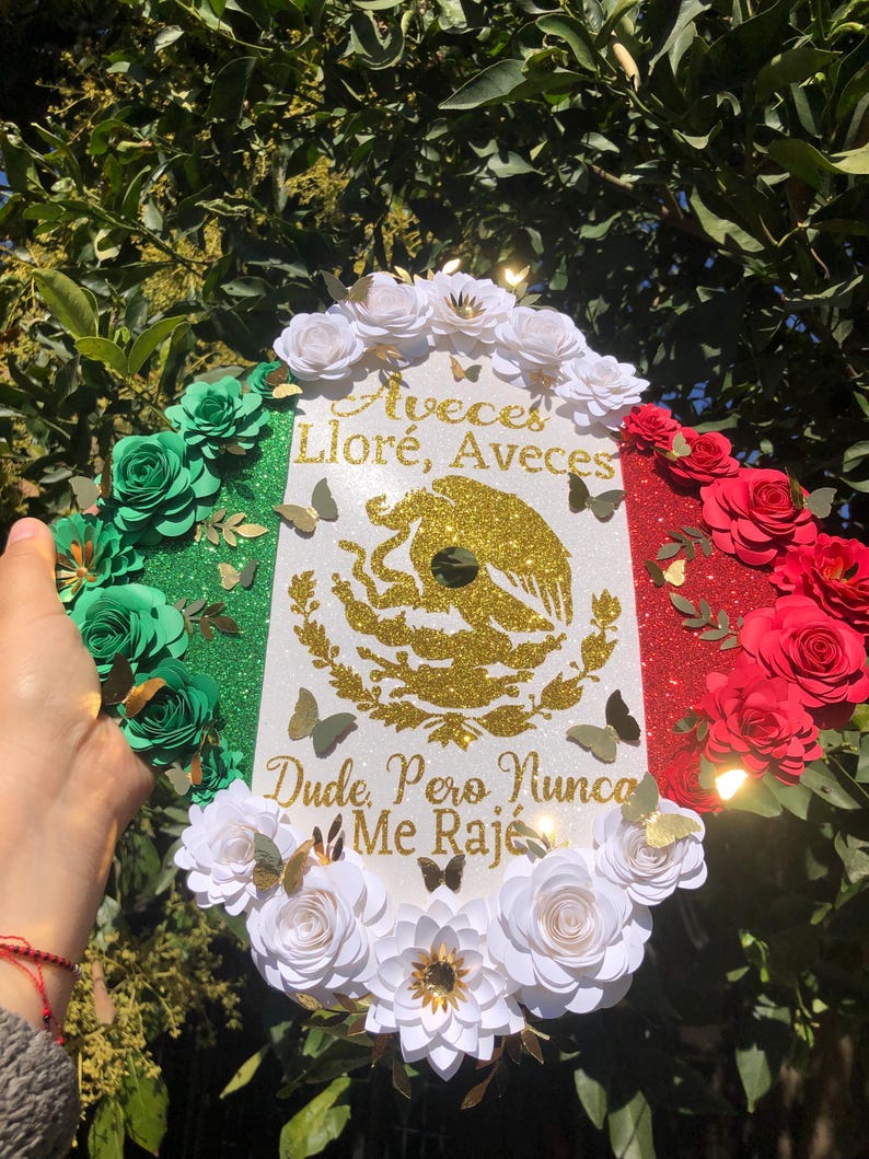 Mexican Flag Graduation Cap Topper - Etsy