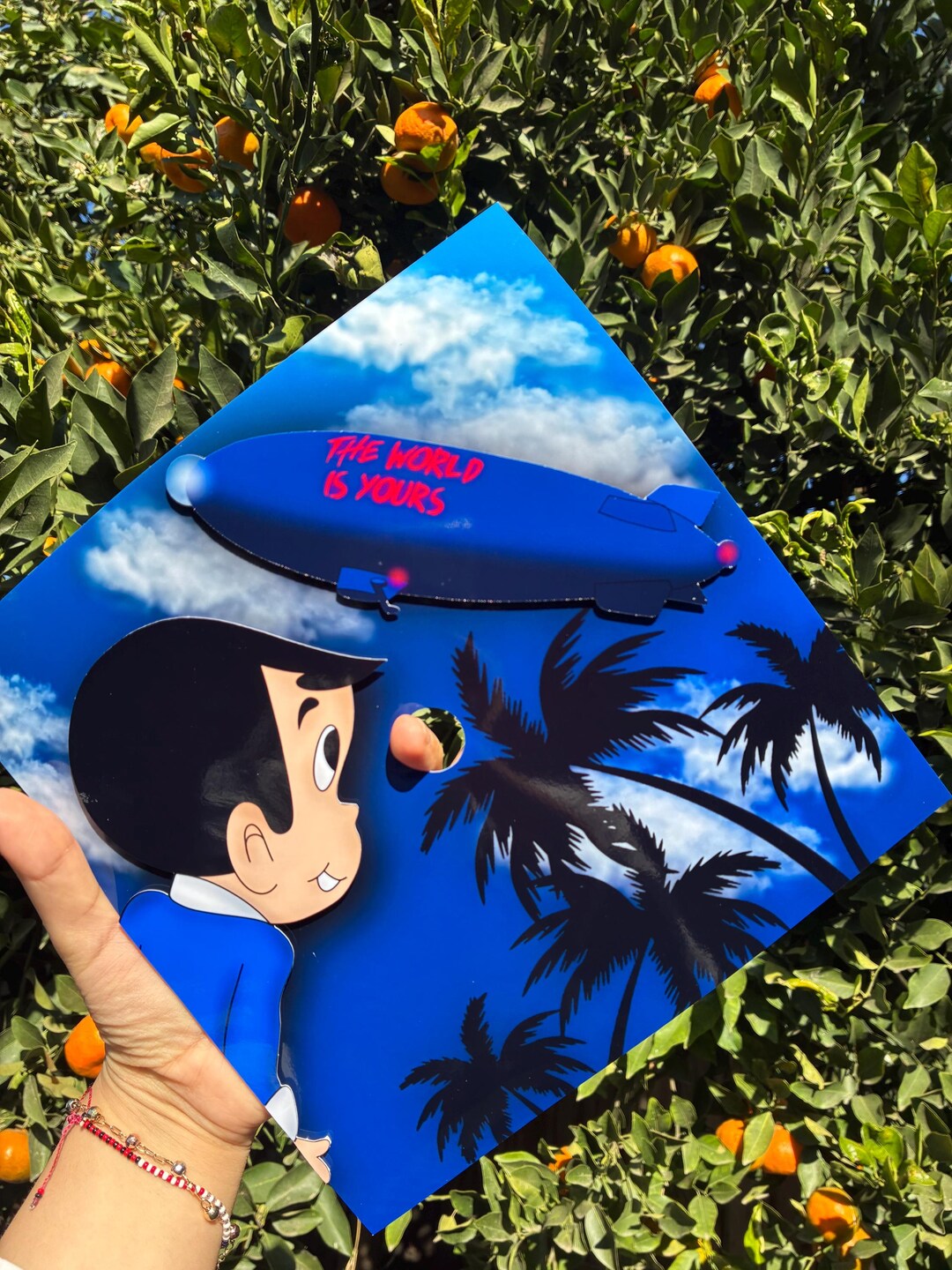 Richie Rich/gloria Scarface Blue Graduation Cap Topper - Etsy