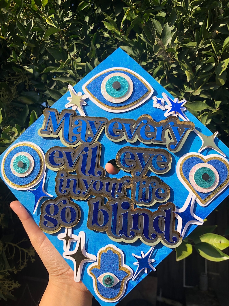 Blue Evil Eye / Turkish Eye Graduation Cap Topper - Etsy