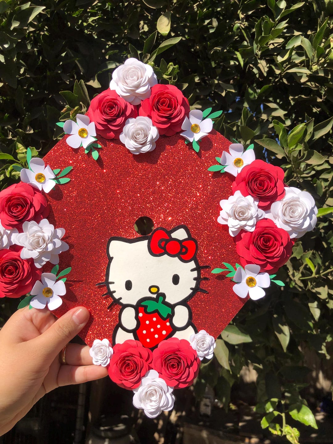 Hello Kitty Strawberry Graduation Cap Topper - Etsy