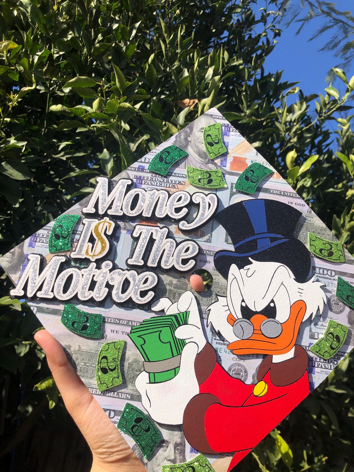 3D Uncle Scrooge “money is the Motive” Graduation Cap Topper - Etsy