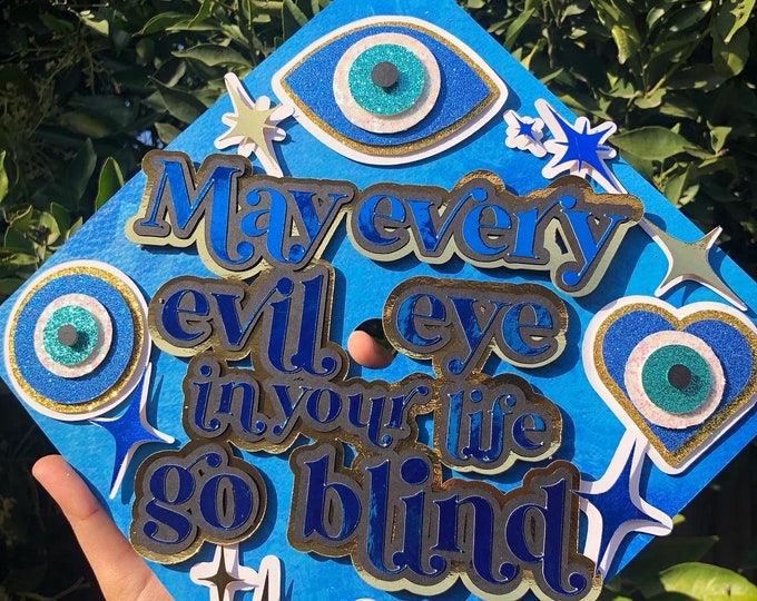 Blue Evil Eye / Turkish Eye Graduation Cap Topper - Etsy