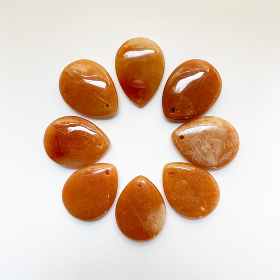 Large Hole 40x30mm Red Aventurine Pendant With 2.5mm Hole - Etsy