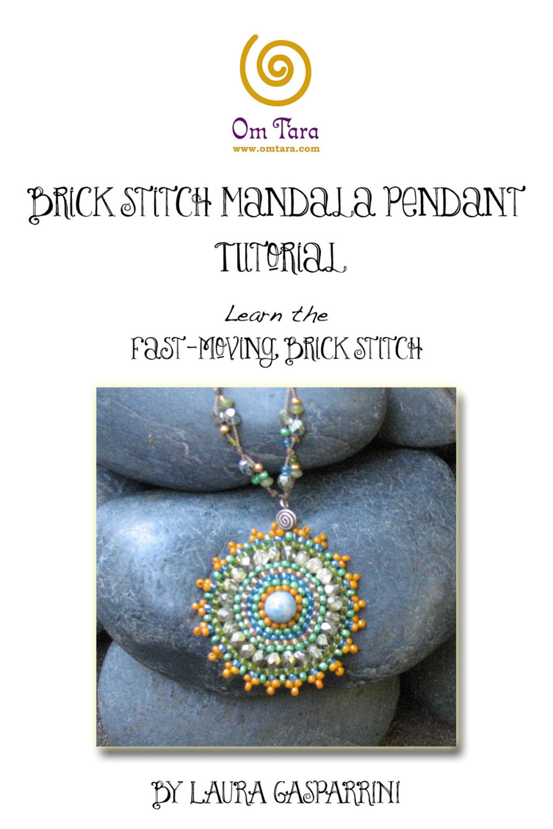 Brick Stitch Mandala Pendant Tutorial, Beadweaving, Mandala, Seed Bead ...