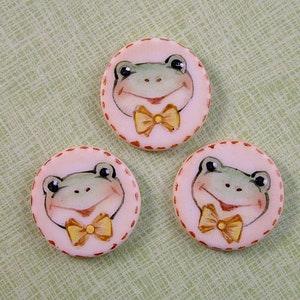Frog Button Set of 3 - Etsy