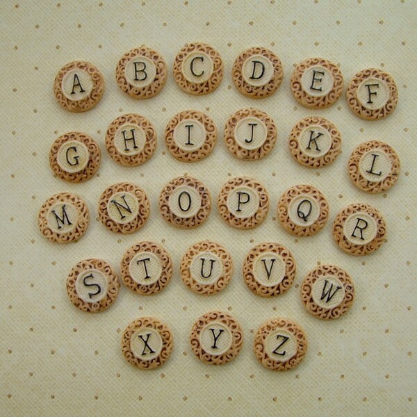 Alphabet Buttons - Etsy