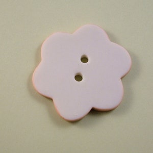 Large Coral Flowering Button - Etsy