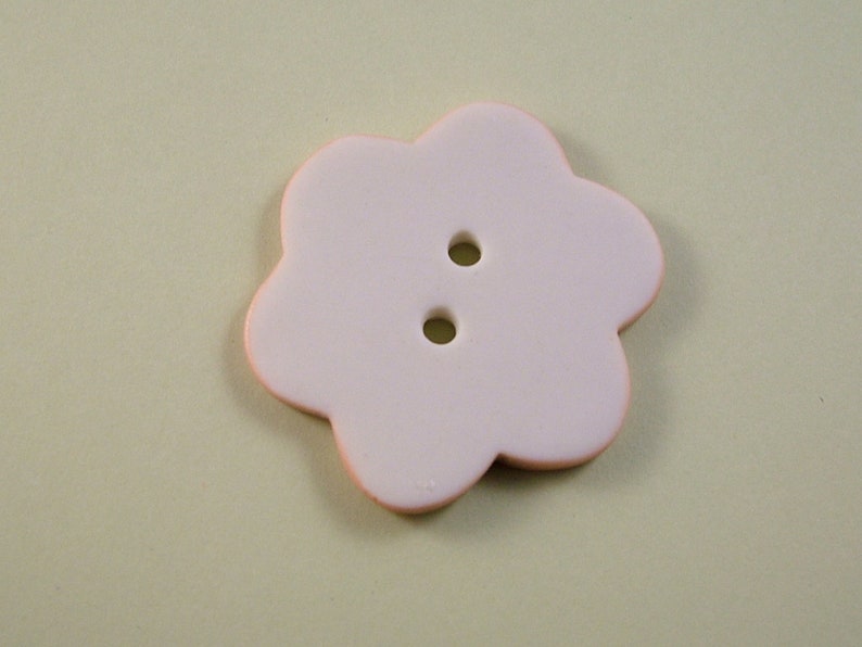 Large Coral Flowering Button - Etsy