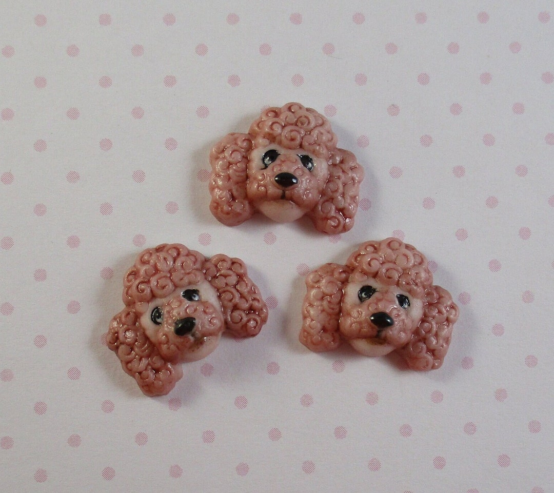 Pink Poodle Button Set of 3 - Etsy