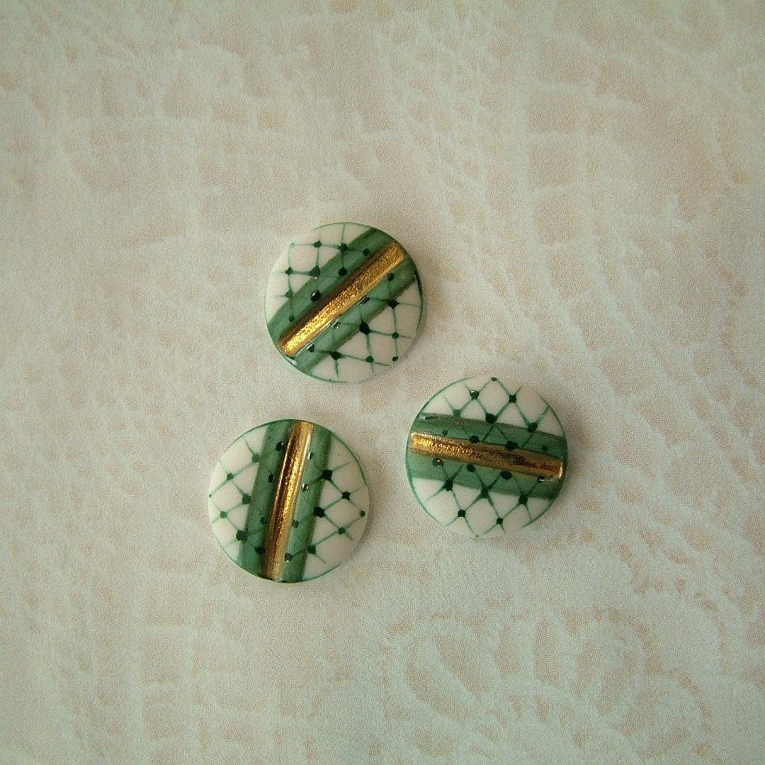 Green Cross Hatch Set of 3 - Etsy