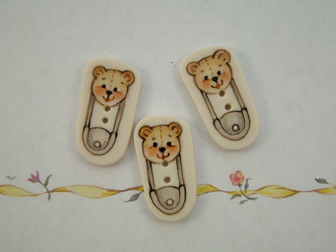 Diaper Pin Button Set of 3 - Etsy
