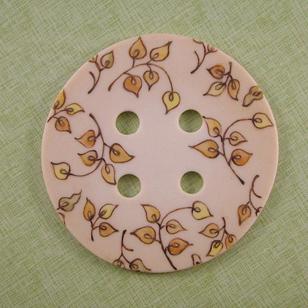 Golden Large Round Button - Etsy
