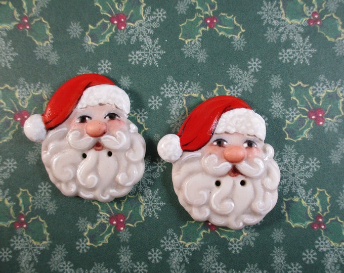 Santa Button Set of 2 - Etsy