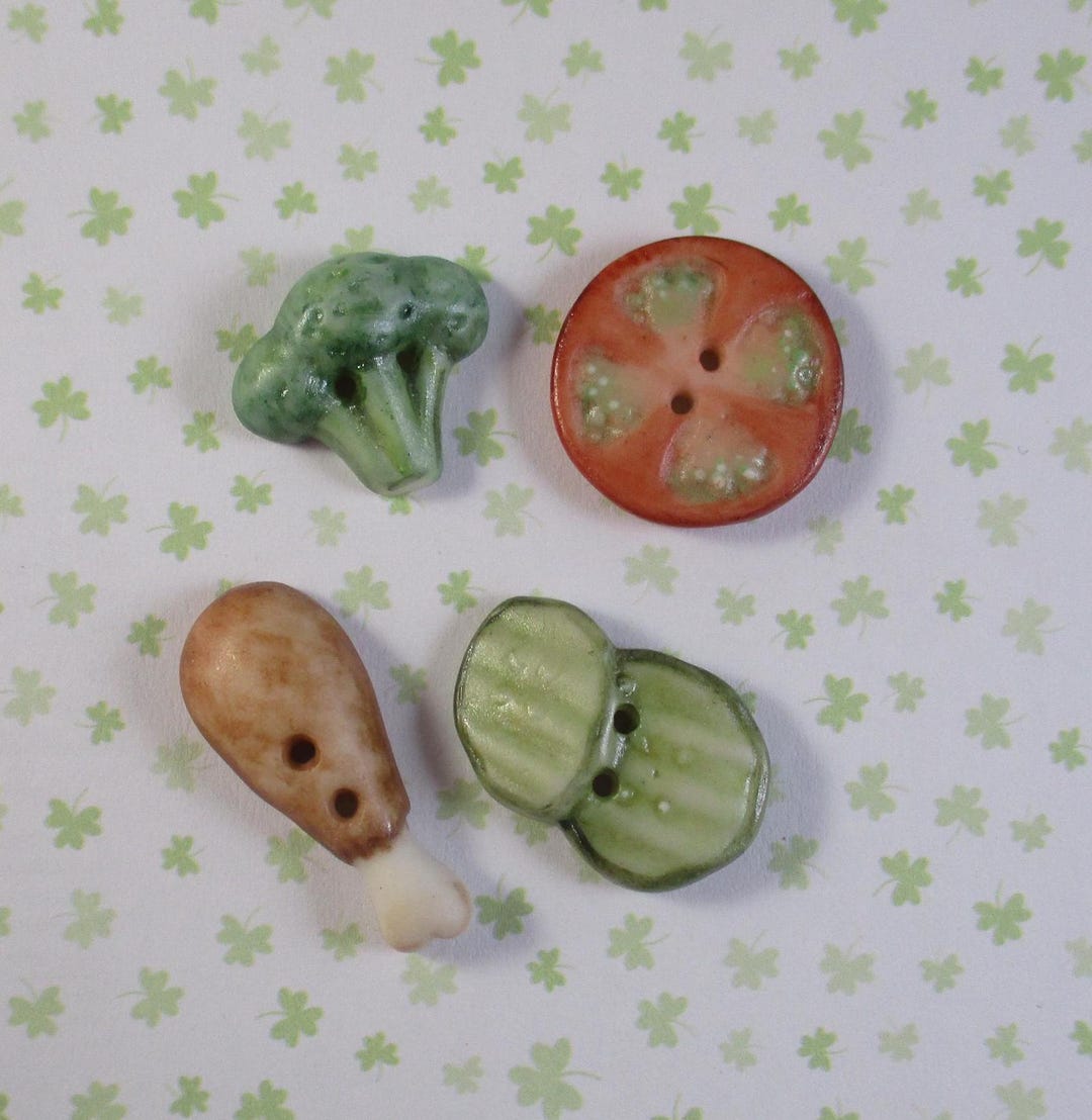Bon Appetit Buttons Set of 4 - Etsy