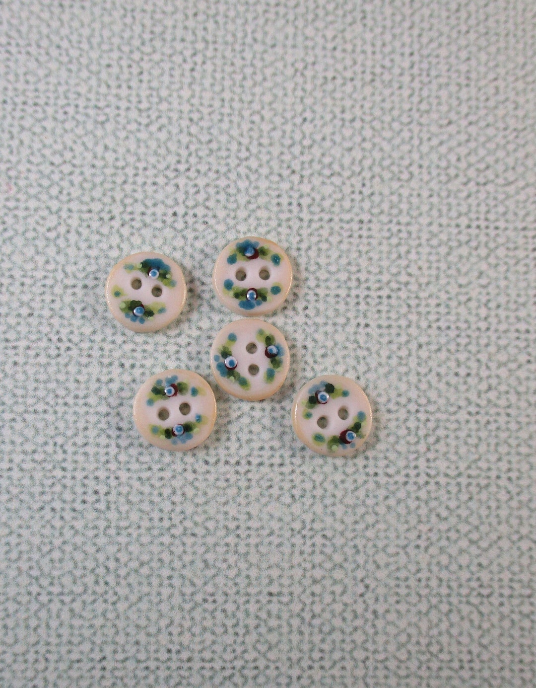 Blue Doll Buttons Set of 5 - Etsy