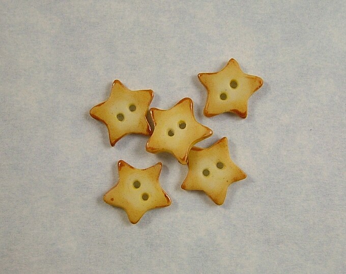 Tiny Golden Star Button Set of 5 - Etsy