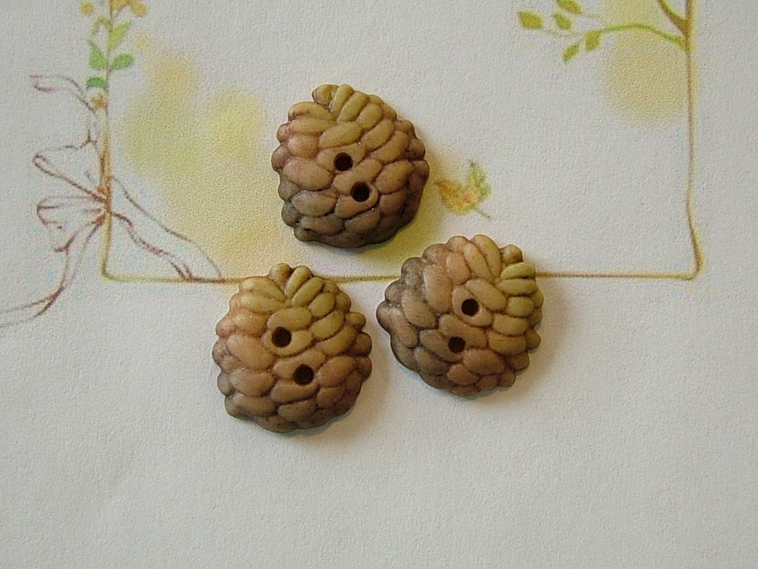 Pine Cone Button Set of 3 - Etsy