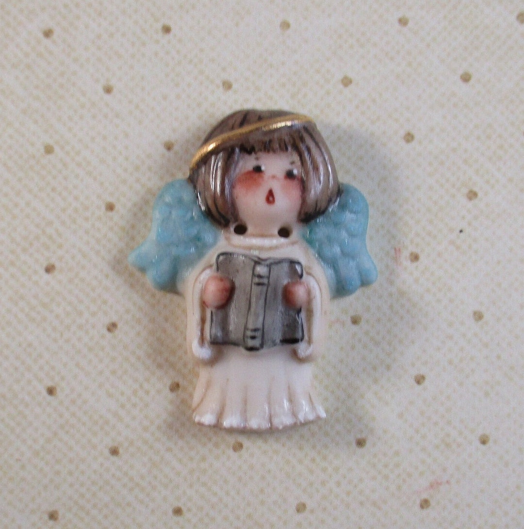Angel Button - Etsy