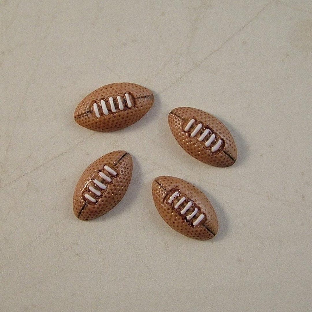 Football Button Set of 4 - Etsy
