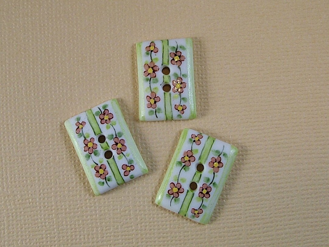 Rectangle Button Set of 3 - Etsy