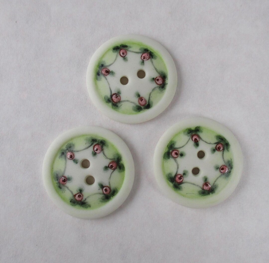 Pink Bud Button Set of 3 - Etsy