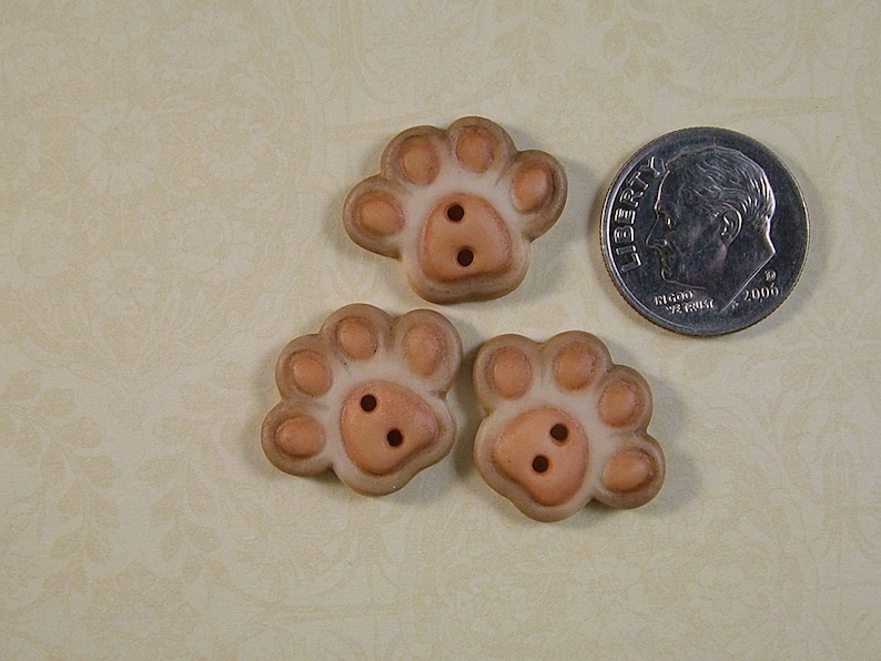 Paw Button Set of 3 - Etsy