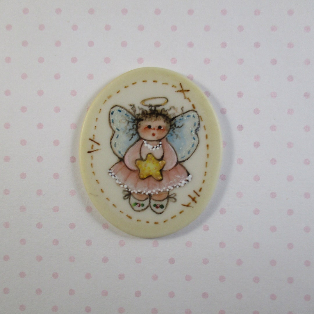 Angel Button - Etsy