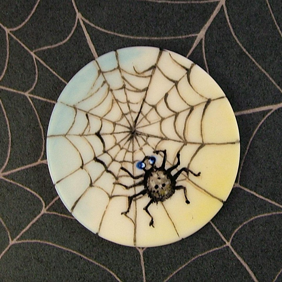 Spider and Web Needle Minder - Etsy