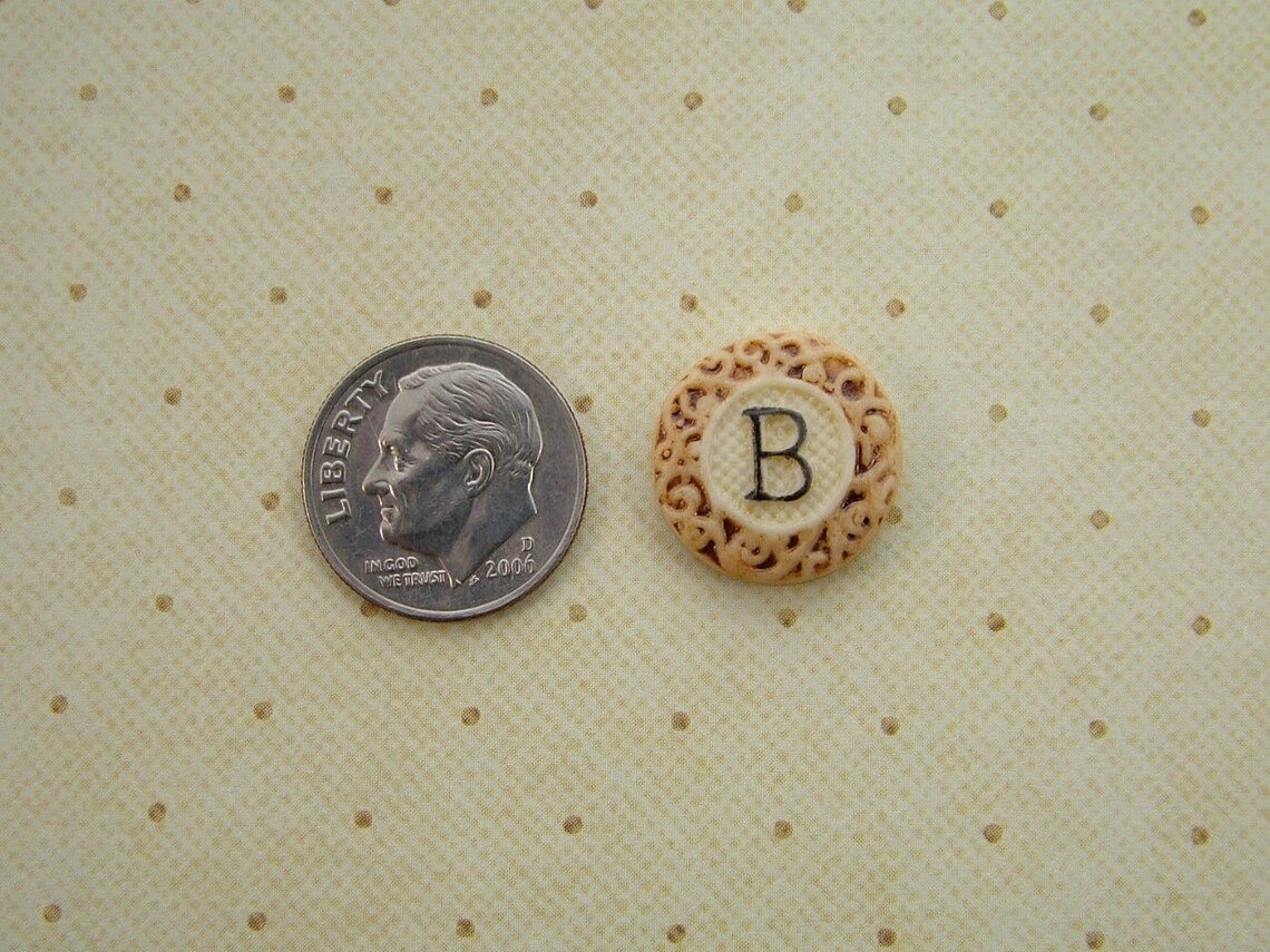 Alphabet Initial Buttons Set of 4 | Etsy