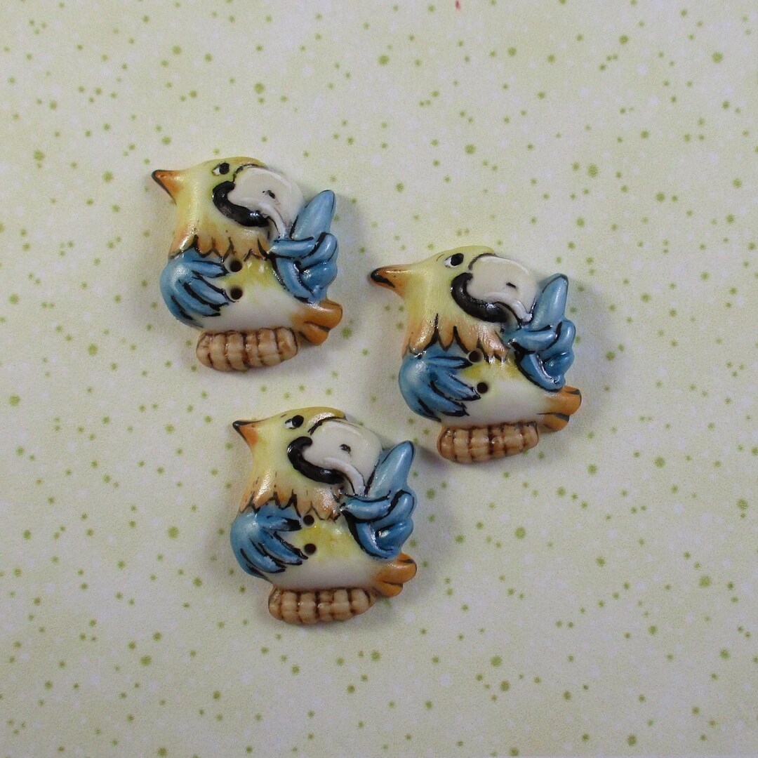 Birdy Button Set of 3 - Etsy