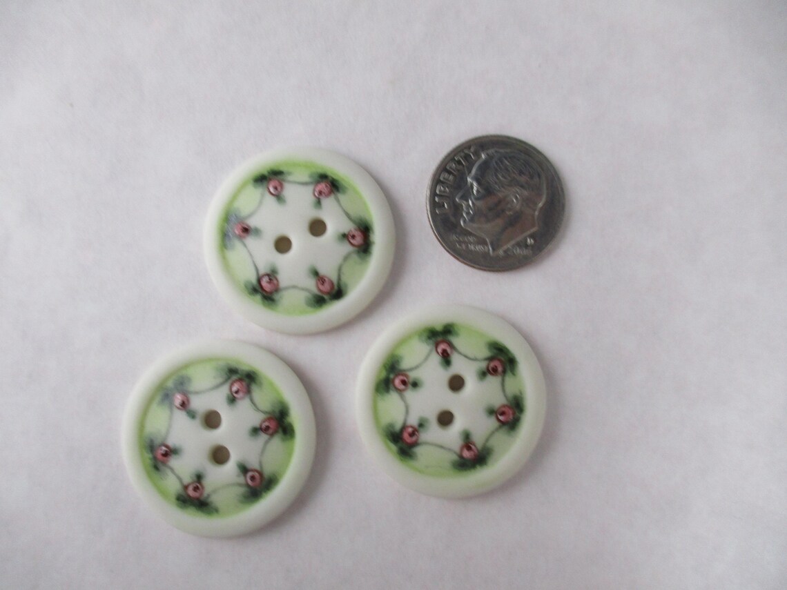 Pink Bud Button Set of 3 - Etsy